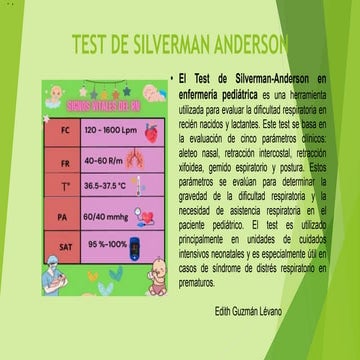 TEST DE SILVERMAN ANDERSON PARA NEONATOLOGIA | PPTX