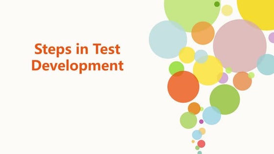 test development.pptx | Educational Assessment | Education