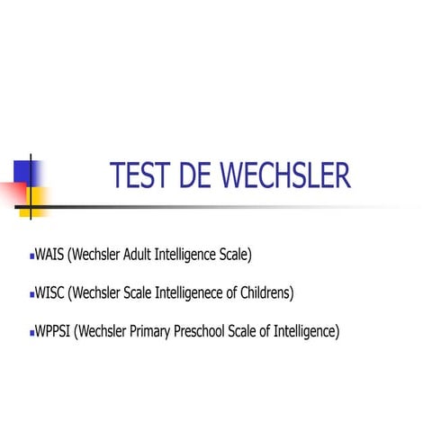 Test de wesler | PPT