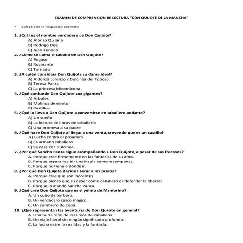Test Don Quijote.pdfxxxxxxxxxxxxxxxxxxxxx | PDF