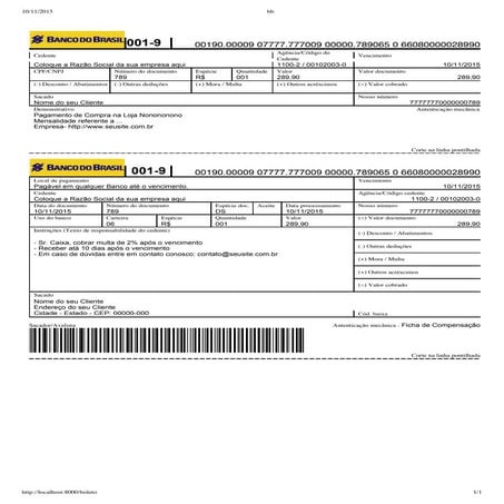 Teste boleto | PDF