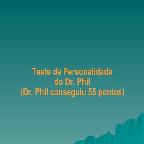 TESTE DE PERSONALIDADE | PPT