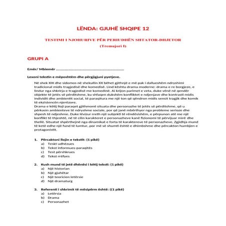 Teste_Gjuha_shqipe_12.docx powererpoint. | DOCX
