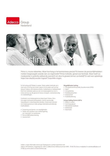 Adecco Xpert Overview Xpert Presentation | PPT