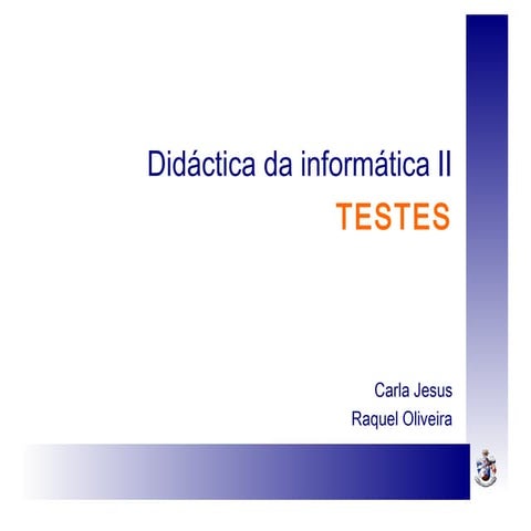 Testes | PPT