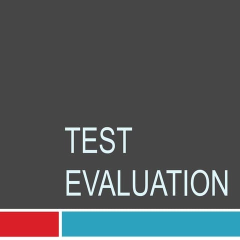 Test evaluation | PPTX