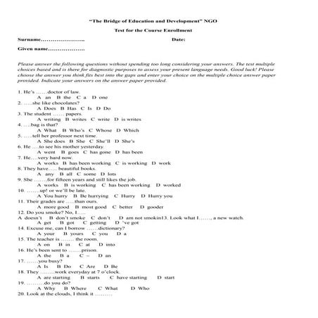 Test for enrollment | DOC