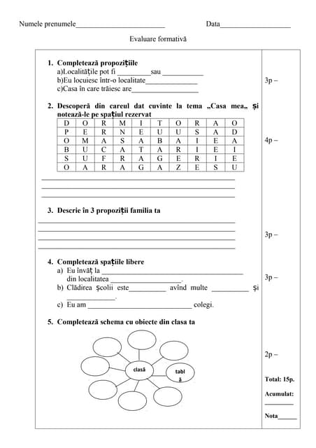 Fisa gen liric | DOC
