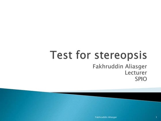 Stereopsis | PPT