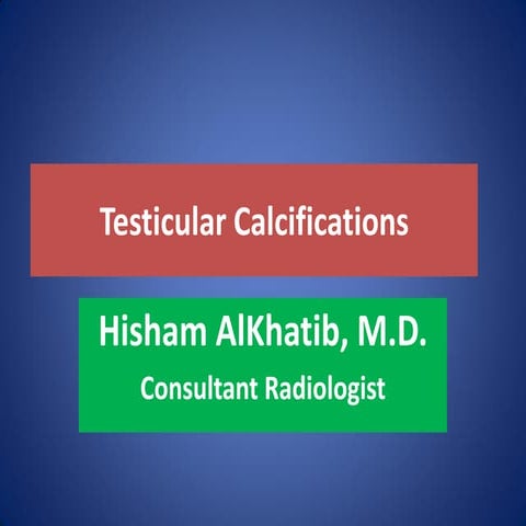 Testicular calcifications | PDF
