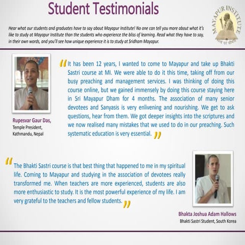 Student Testimonials | PPT