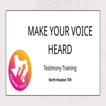 How to Write a Testimony for the Texas Legislature | PPT