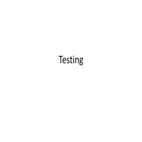 Testing | PPT