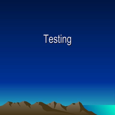 Testing | PPT