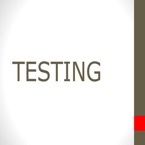 Testing | PPT