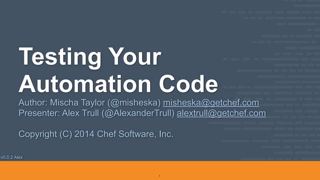 Testing Your Automation Code Vagrant Version V02 Ppt 2414