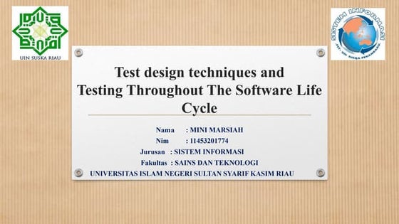 3rd lecture on Software Testing given to KTU students. | PPTX