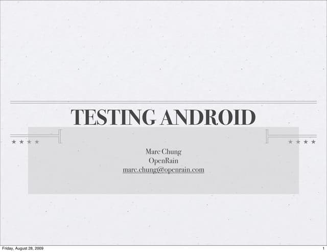 Testing Android | PDF Testing Android | PDF