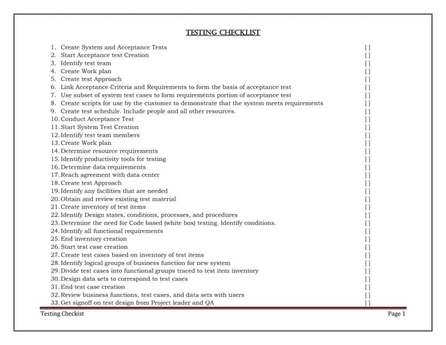 Performance Test Plan - Sample 1 | PDF