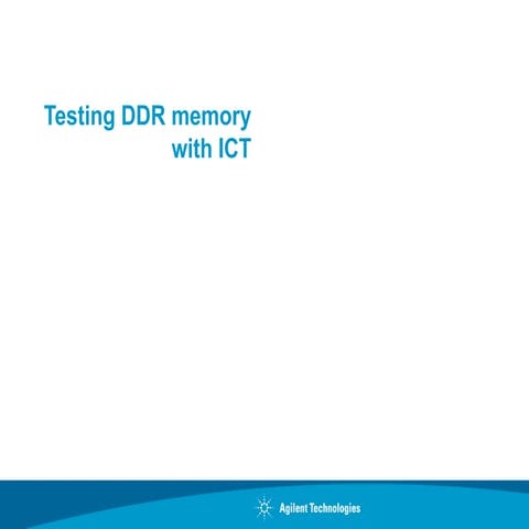 Testing Ddr Memory With Ict Pdf Data Storage And Warehousing Computing