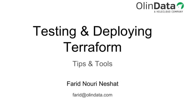 Testing & deploying terraform | PPT Testing & deploying terraform | PPT
