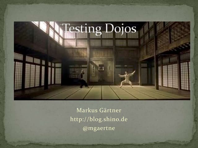Testing Dojos Ppt