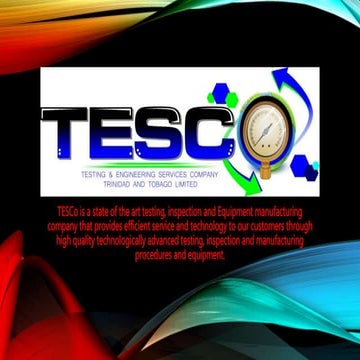 Testing & Engineering Services Company Limited Trinidad and Tobago | PPTX