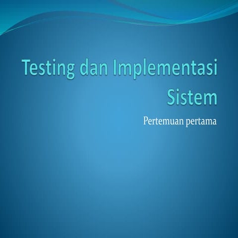 Testing&implementasi 1 | PPTX