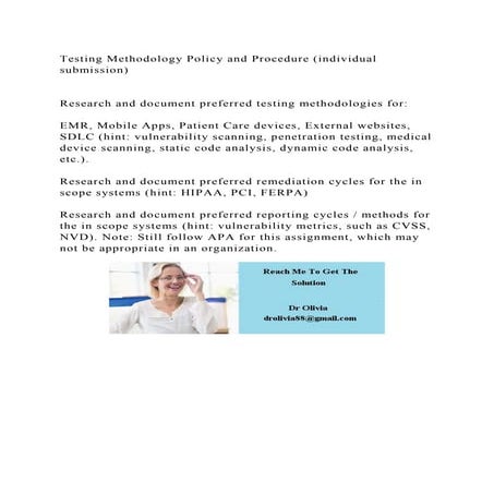 Testing Methodology Policy and Procedure (individual submission).docx ...