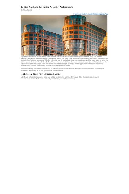 Facade testing procedure | DOCX | Civil Engineering Industry | Industries