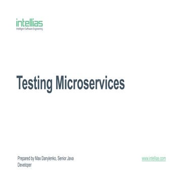 Testing microservices | PPTX