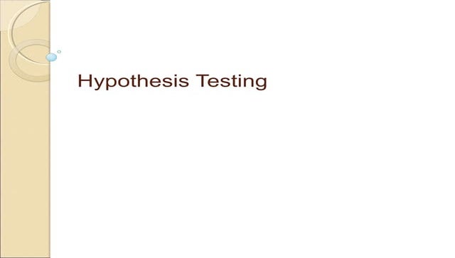 Four steps to hypothesis testing | PPT