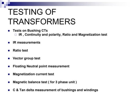 Transformer vector group_test_conditions | PDF