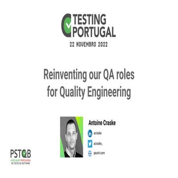 Reinventing our QA roles for Quality Engineering | PDF