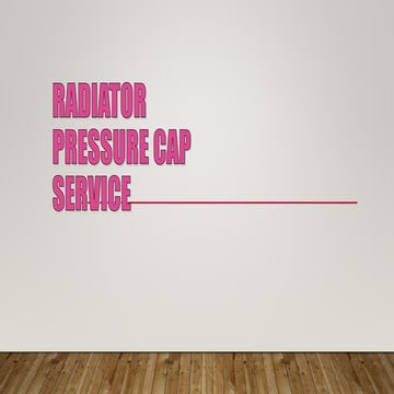 Testing radiator cap | PPT