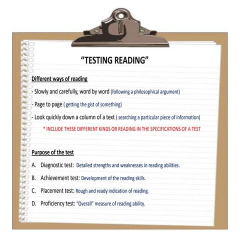 Testing reading | PPTX