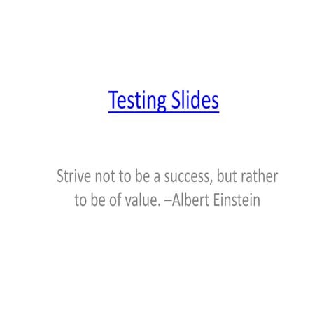Testing slides | PPTX