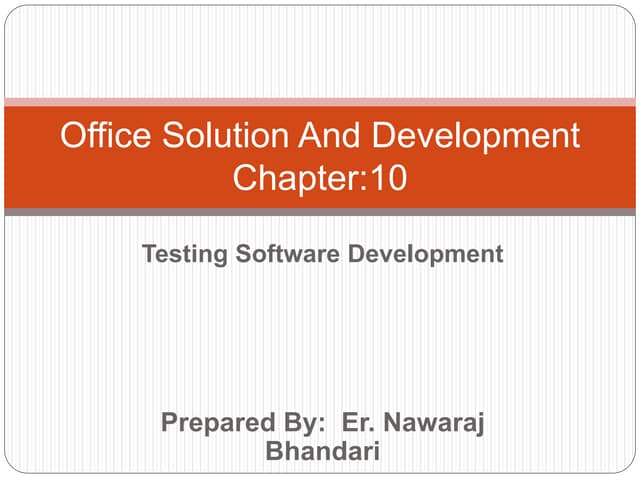 Testing Software Development Ppt