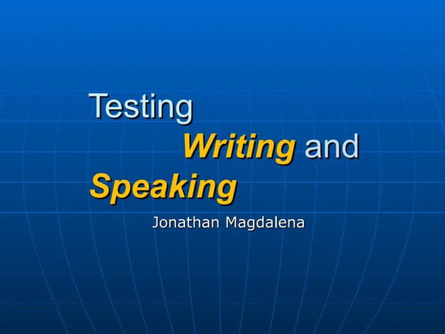 Speaking Test | PPT
