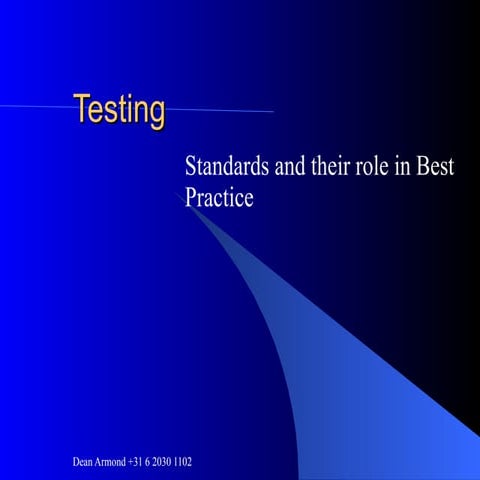Testing Standards | PPT