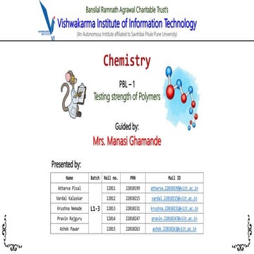 Testing strength of polymers | PPTX