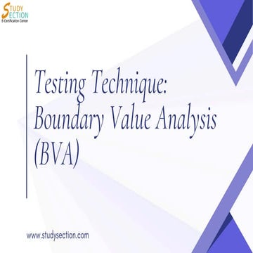 Software Testing Technique Boundary Value Analysis Bva Ppt