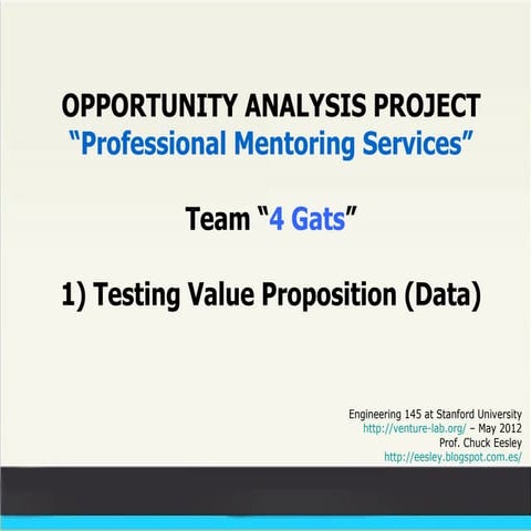 Testing Value Proposition (Data) | PPT