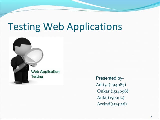 Testing Webapps Ppt