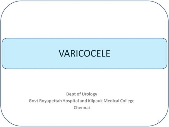 Varicocele.ppt | Infertility | Reproductive Health