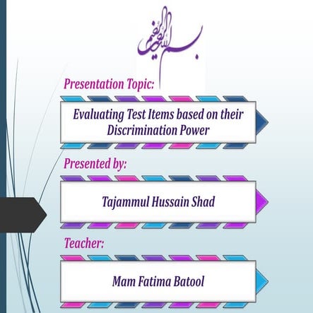 Test Items Based on their Discrimination Power.pptx | Standardized ...