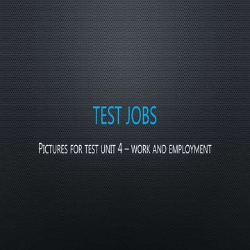 Test jobs | PPT