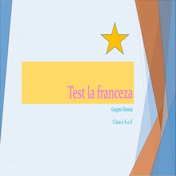 Test la franceza | PPT