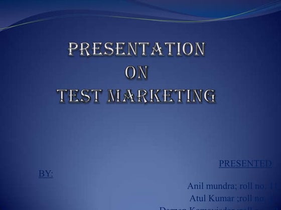 Test Marketing | PPTX