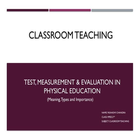 Comprehensive Guide to Test, Measurement & Evaluation in Physical ...